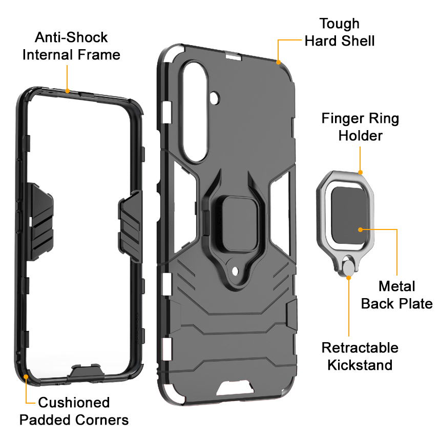 Slim Armour Shockproof Case for Samsung Galaxy A54 5G (Black)