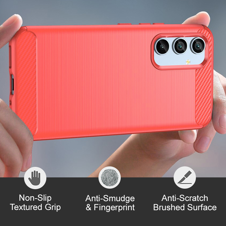Flexi Slim Carbon Fibre Case for Samsung Galaxy A54 5G (Red)