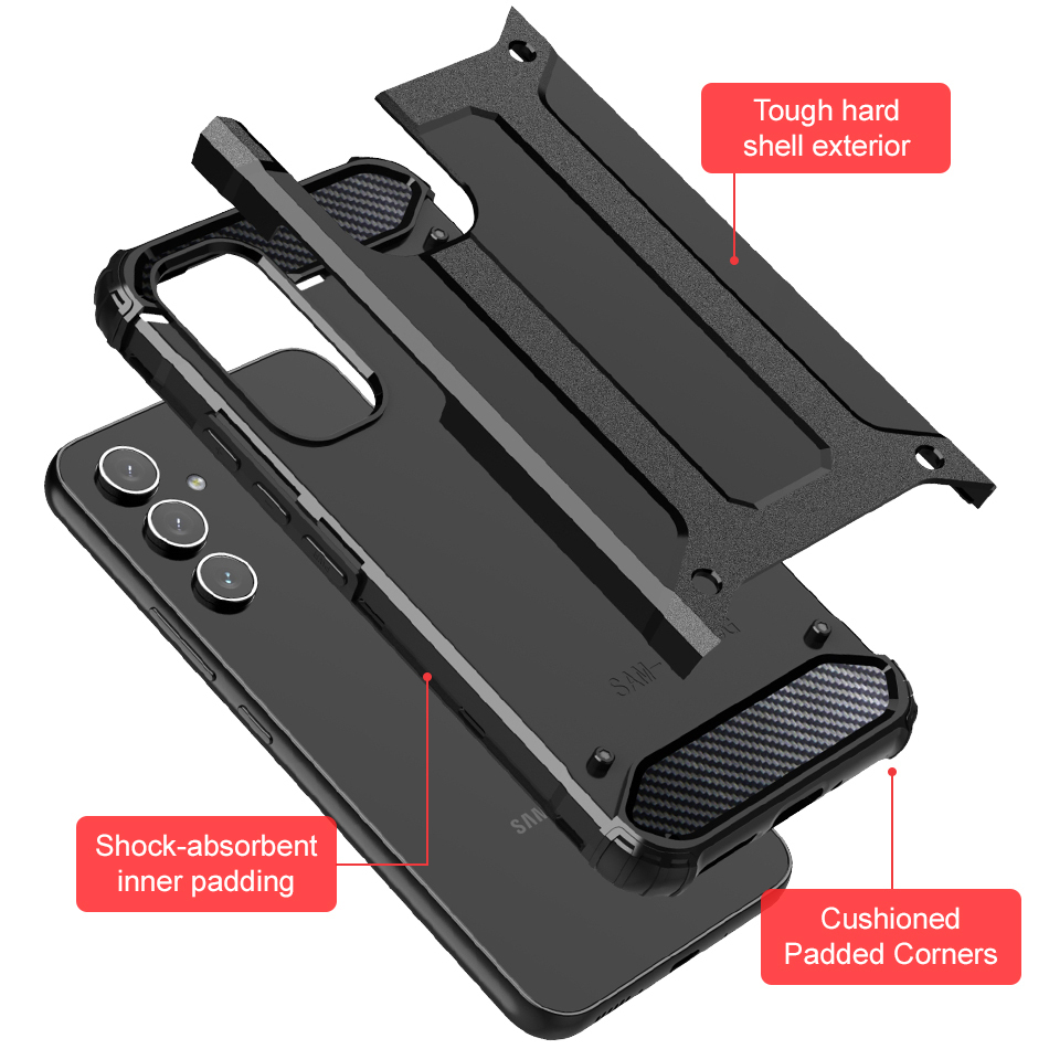 Military Defender Shockproof Case For Samsung Galaxy A54 Black