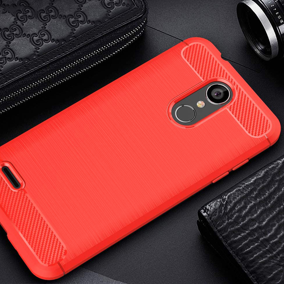 Flexi Slim Carbon Fibre Case for LG K9 (Red)