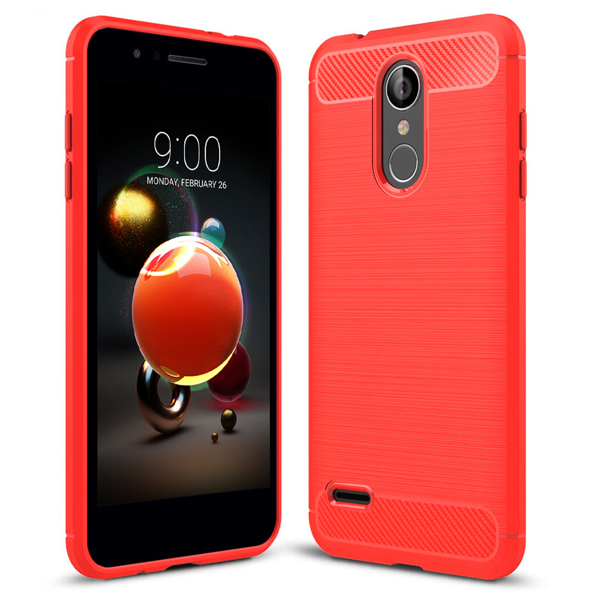 Flexi Slim Carbon Fibre Case for LG K9 (Red)