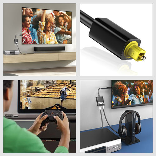 Toslink Splitter Digital Optical Audio Adapter Cable (20cm)