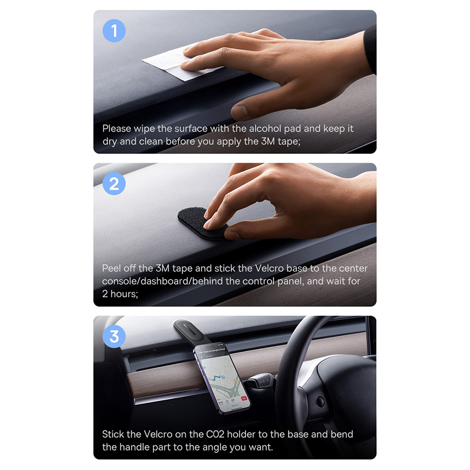 Baseus Tesla Dashboard Bendable Car Mount Magnetic Phone Holder