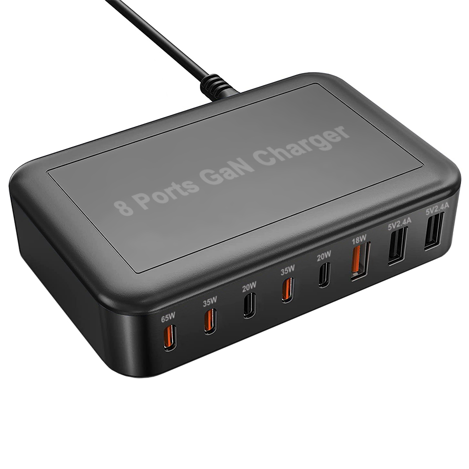 8-Port (135W) GaN II USB Type-C / PD 3.0 Charging Station