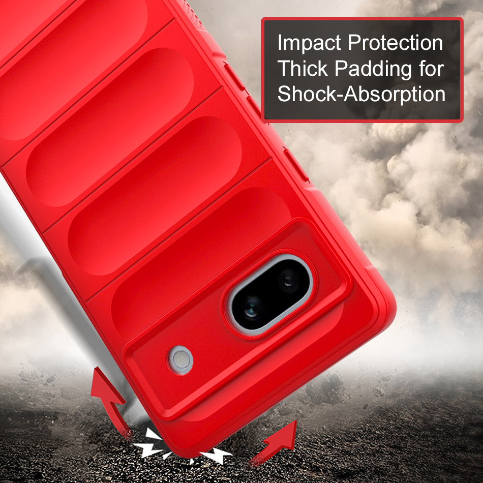 Flexi Grip Defender Shockproof Case for Google Pixel 7a (Red)