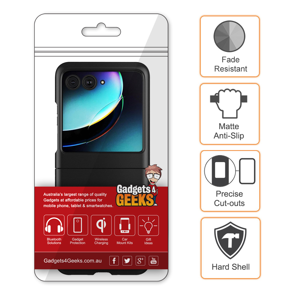 Slim Stealth Hard Case for Motorola Razr 40 Ultra (Black)