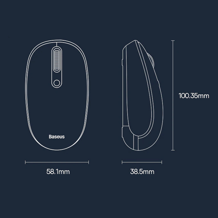 Baseus F01A Wireless Optical Mouse (Black)