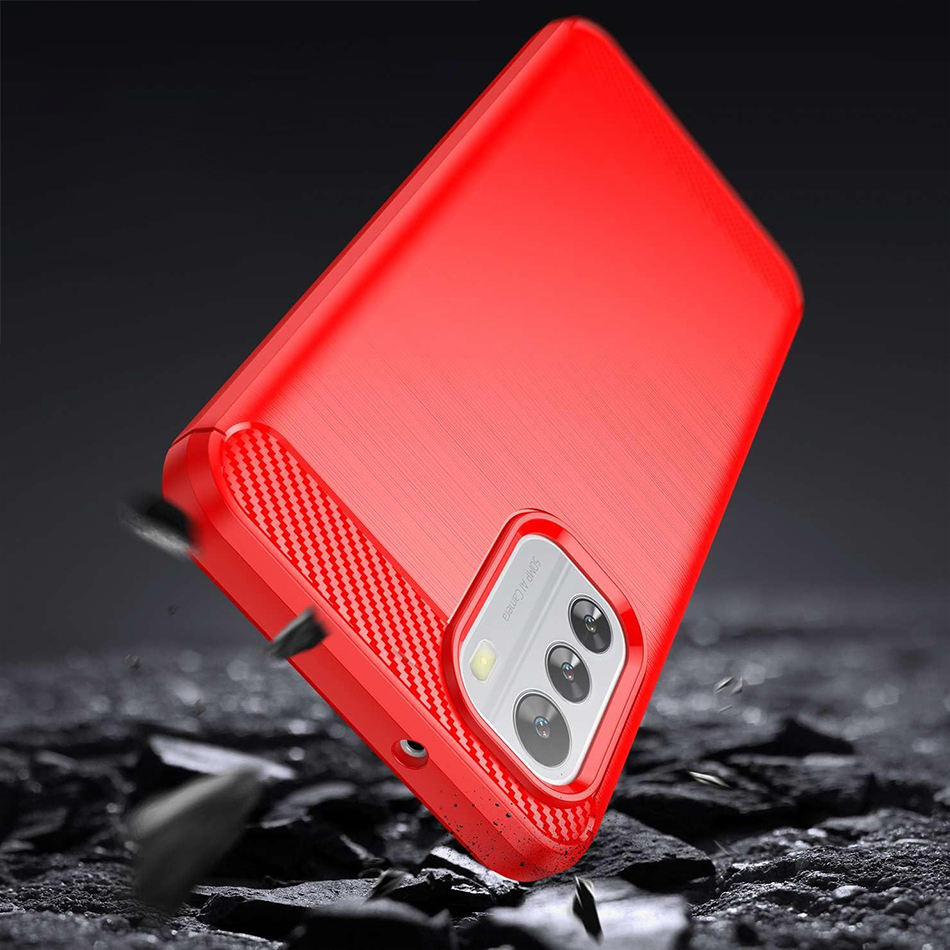Flexi Slim Carbon Fibre Case for Nokia G60 (Red)