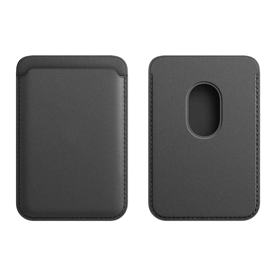 MagSafe Leather Wallet Card Case for iPhone 17 / 16 / 15 (Black)