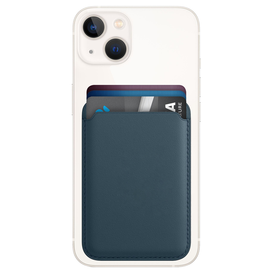 MagSafe Leather Wallet Card Case for iPhone 17 / 16 / 15 (Blue)