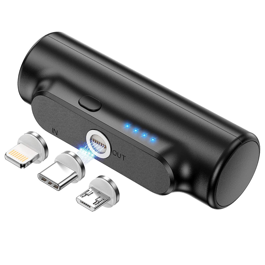 Kuulaa 3000mAh Magnetic Power Bank USB Type-C / Lightning Charger