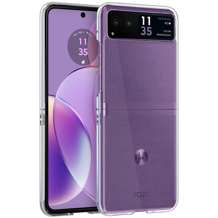Crystal Hard Shell Case for Motorola Razr 40 (Clear)