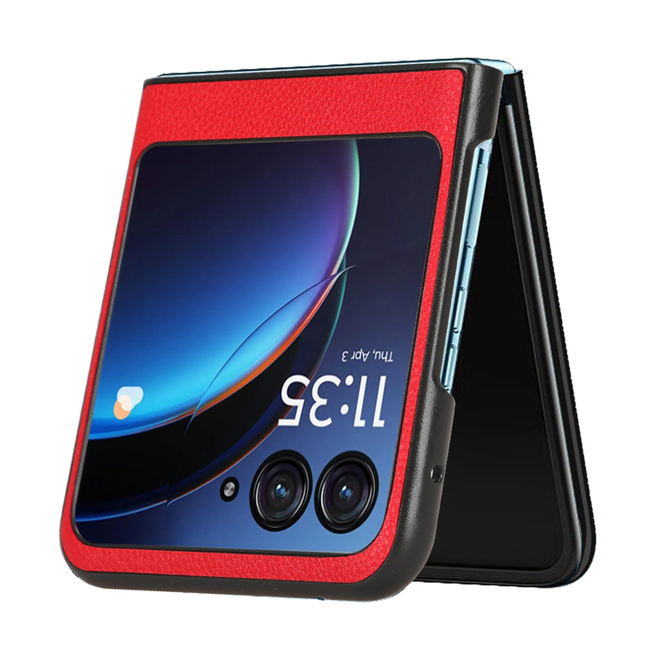 Wallet Case Card Holder Pouch for Motorola Razr 40 Ultra (Red)