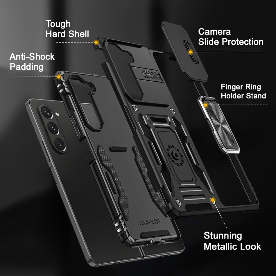 Slim Armour Shockproof Case for Samsung Galaxy Z Fold5 (Black)
