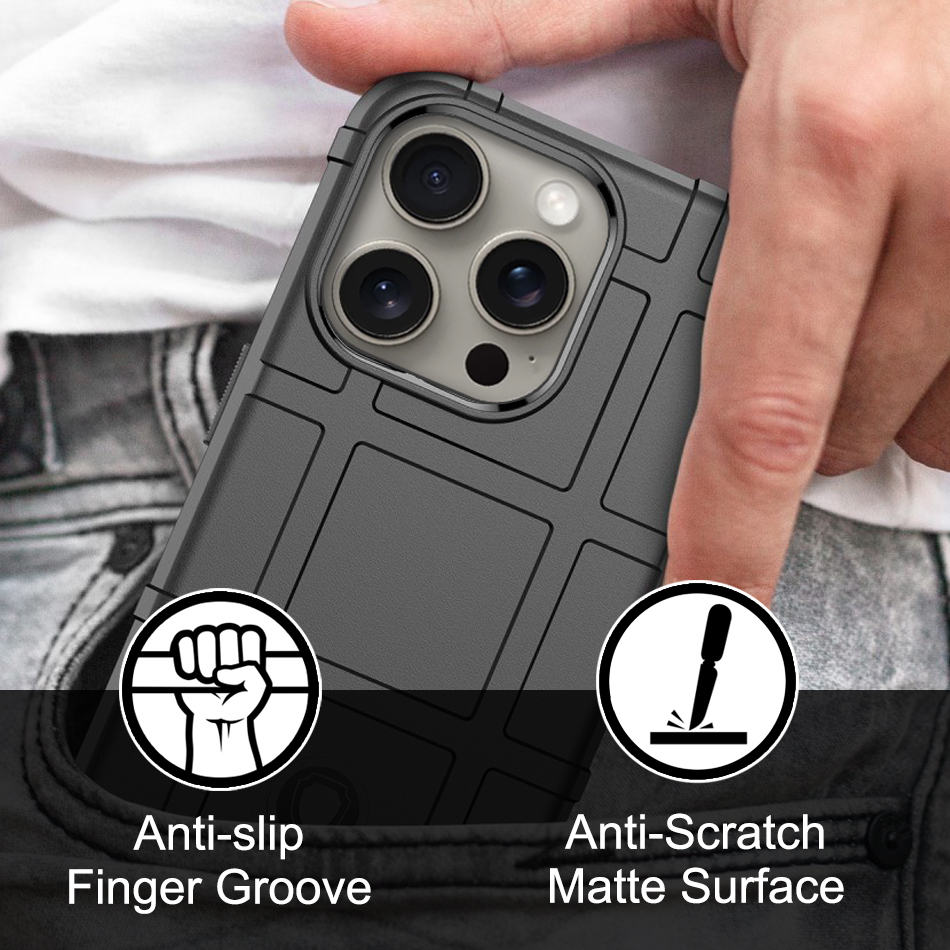 Anti-Shock Grid Shockproof Case for Apple iPhone 15 Pro Max
