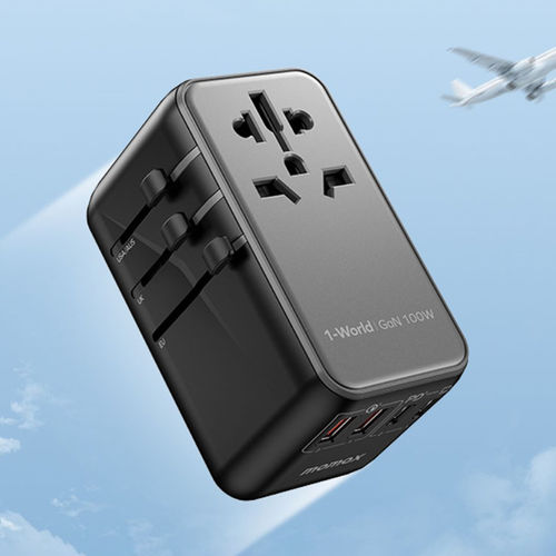 Momax 1-World 100W GaN 4-Port USB Type-C Charger Travel Adapter