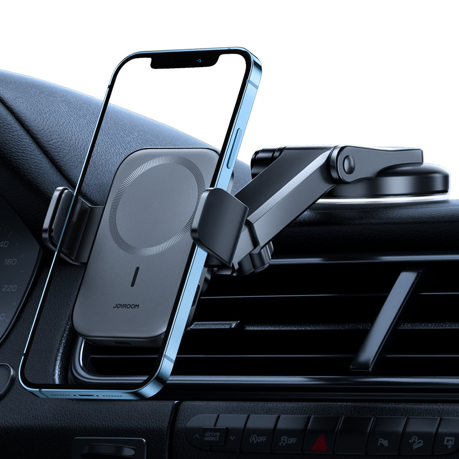 Joyroom Auto Clamp Wireless Charger Suction Cup Car Mount Holder