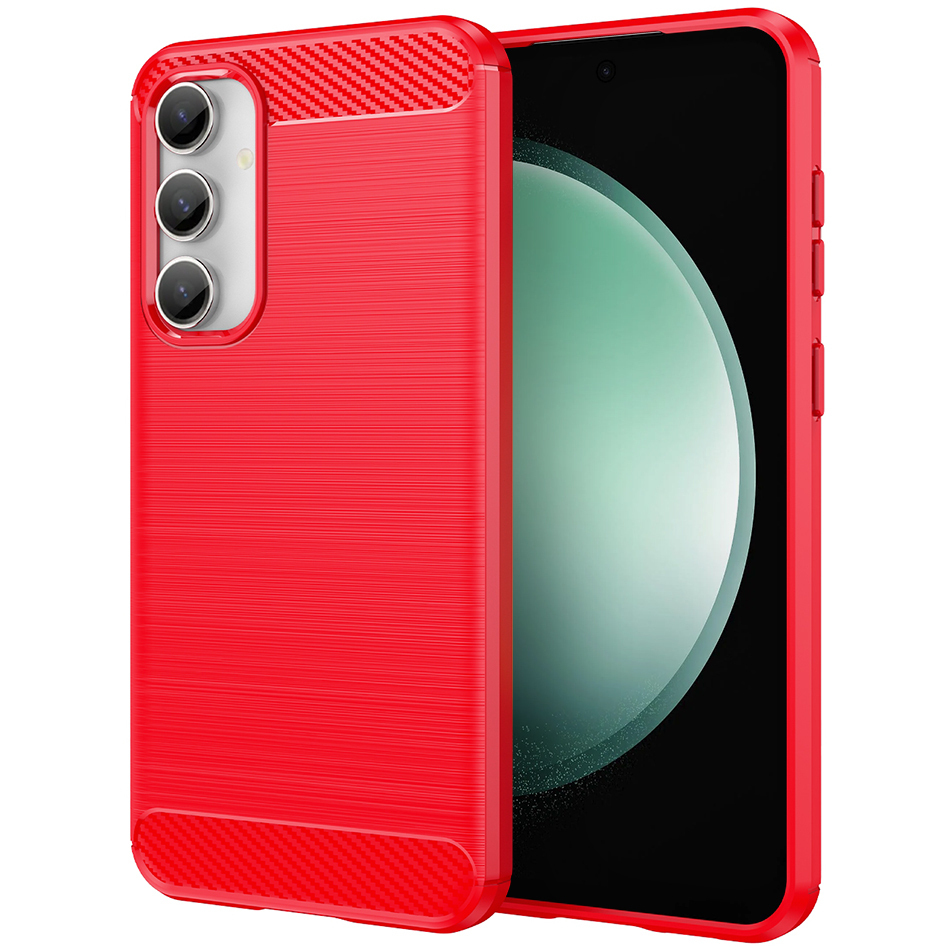 Flexi Slim Carbon Fibre Case for Samsung Galaxy S23 FE (Red)