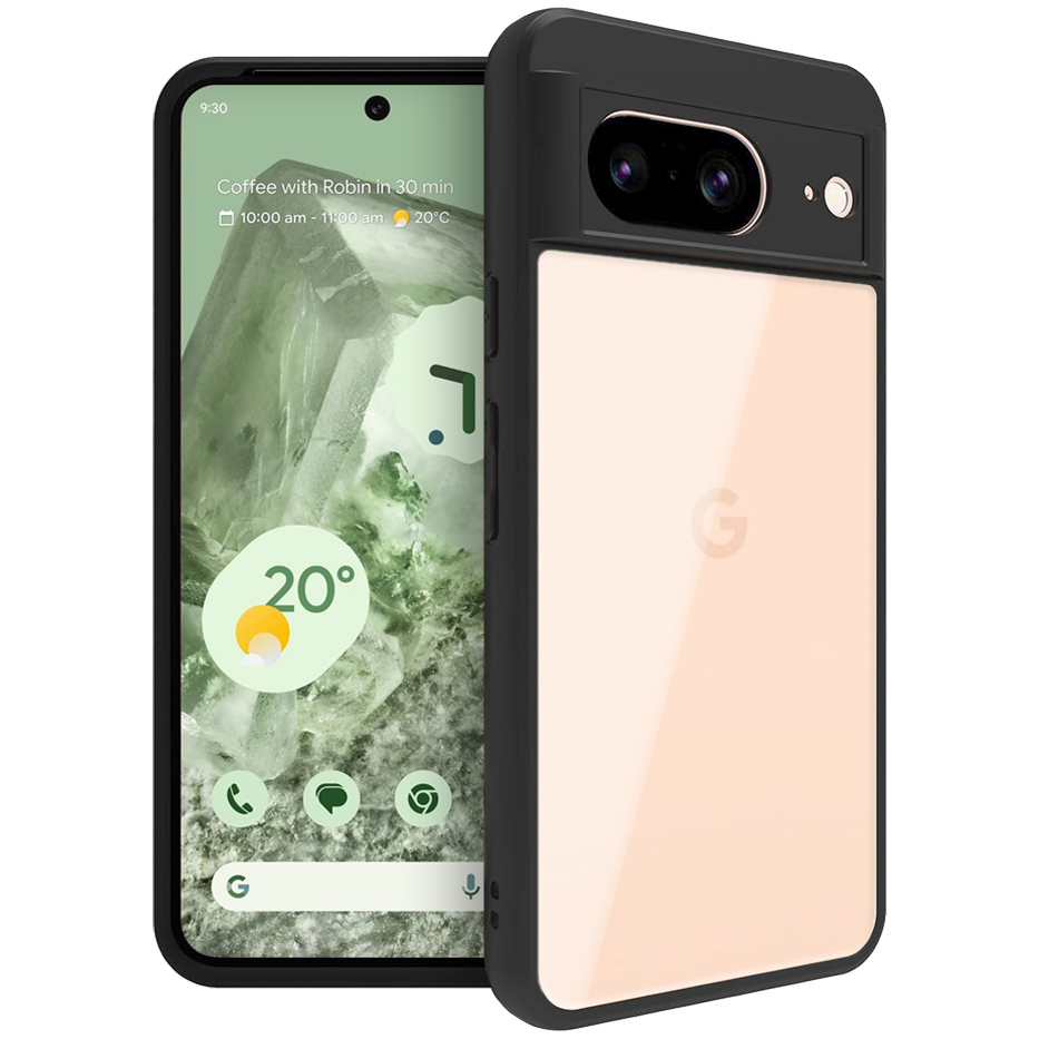 Hybrid Fusion Shockproof Hard Case for Google Pixel 8 (Black)