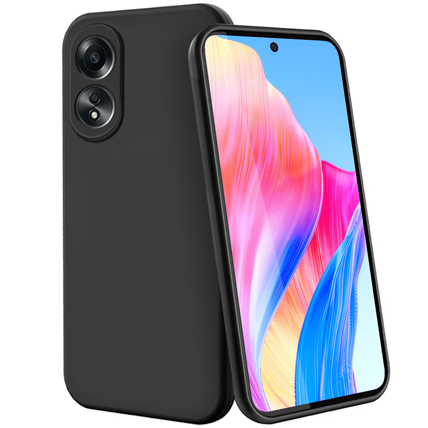 Flexi Stealth Silicone Case for Oppo A58 4G (Black)