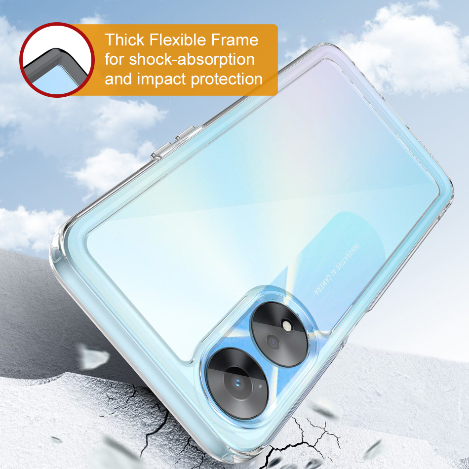 Hybrid Acrylic Shockproof Case for Oppo A78 5G (Clear)