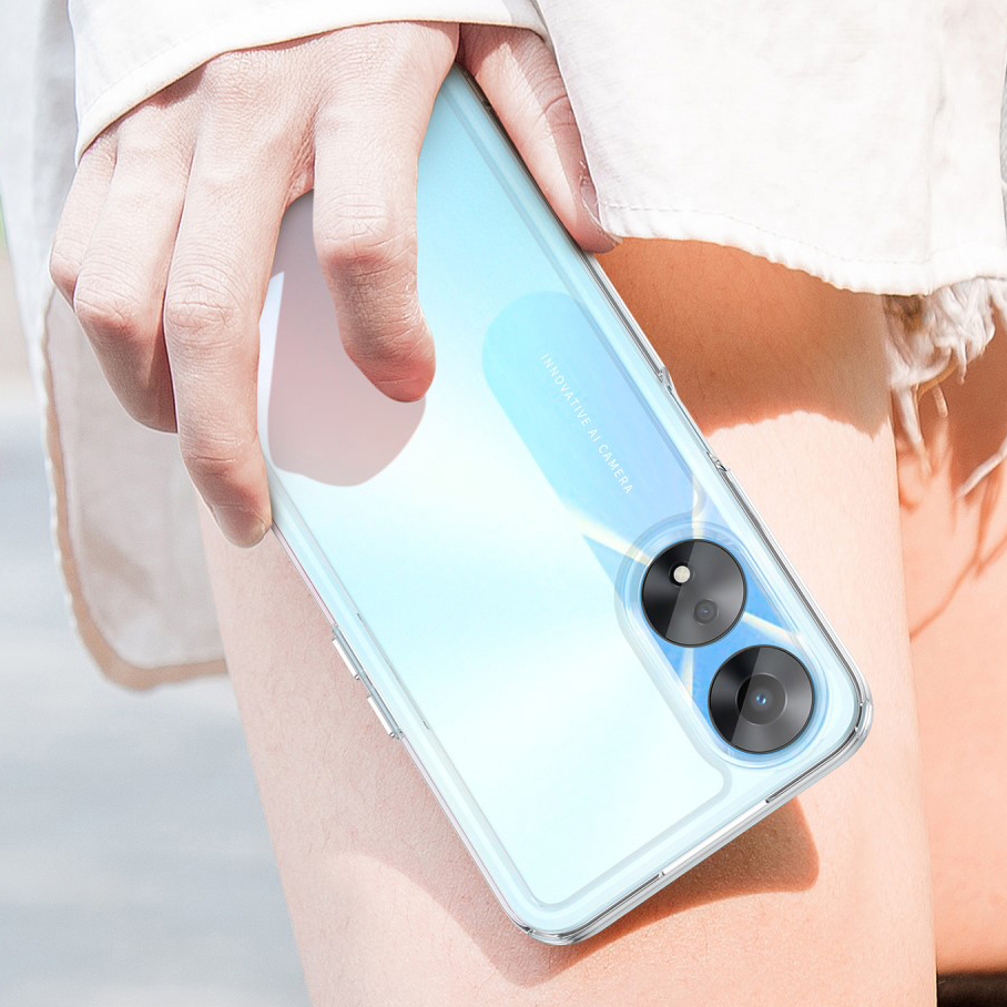 Hybrid Acrylic Shockproof Case for Oppo A78 5G (Clear)