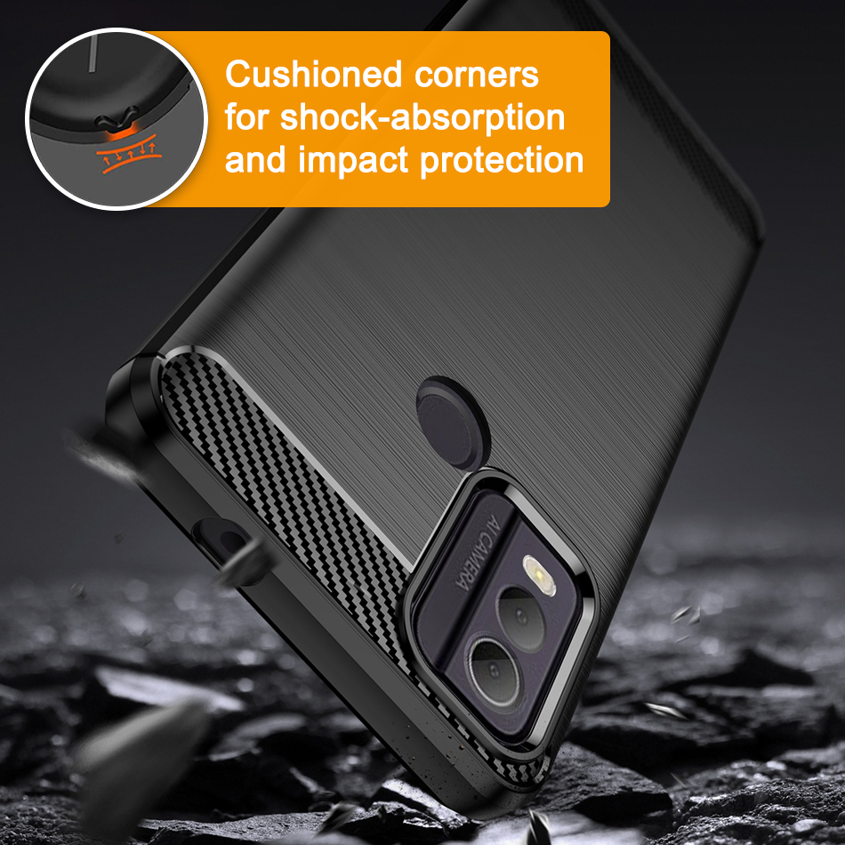 Flexi Slim Carbon Fibre Case for Nokia C22 (Black)