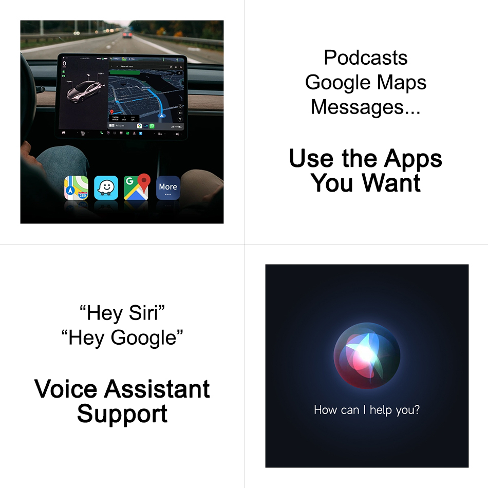 Carlinkit Tesla Wireless CarPlay Android Auto Adapter for Model 3