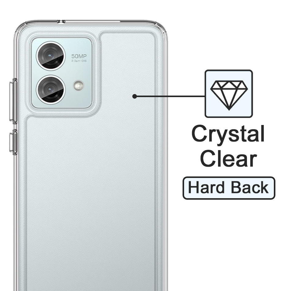 Hybrid Acrylic Shockproof Case for Motorola Moto G84 (Clear)