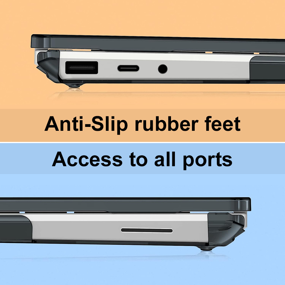 Glossy Hard Case for Microsoft Surface Laptop Go 3 / 2 (Black)