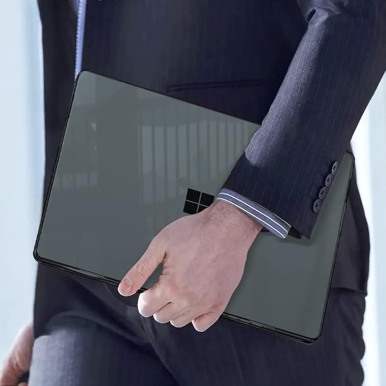 Glossy Hard Case for Microsoft Surface Laptop Go 3 / 2 (Black)