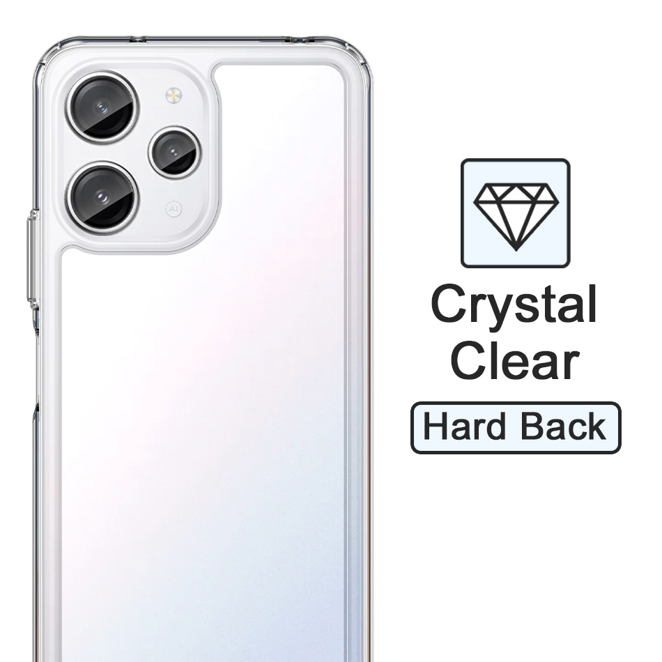 Hybrid Acrylic Shockproof Case for Xiaomi Redmi 12 (Clear)