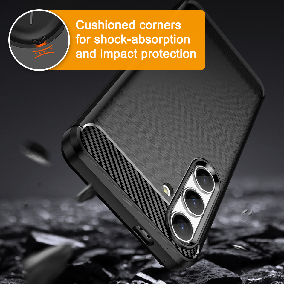 Flexi Slim Carbon Fibre Case for Samsung Galaxy S24 (Black)
