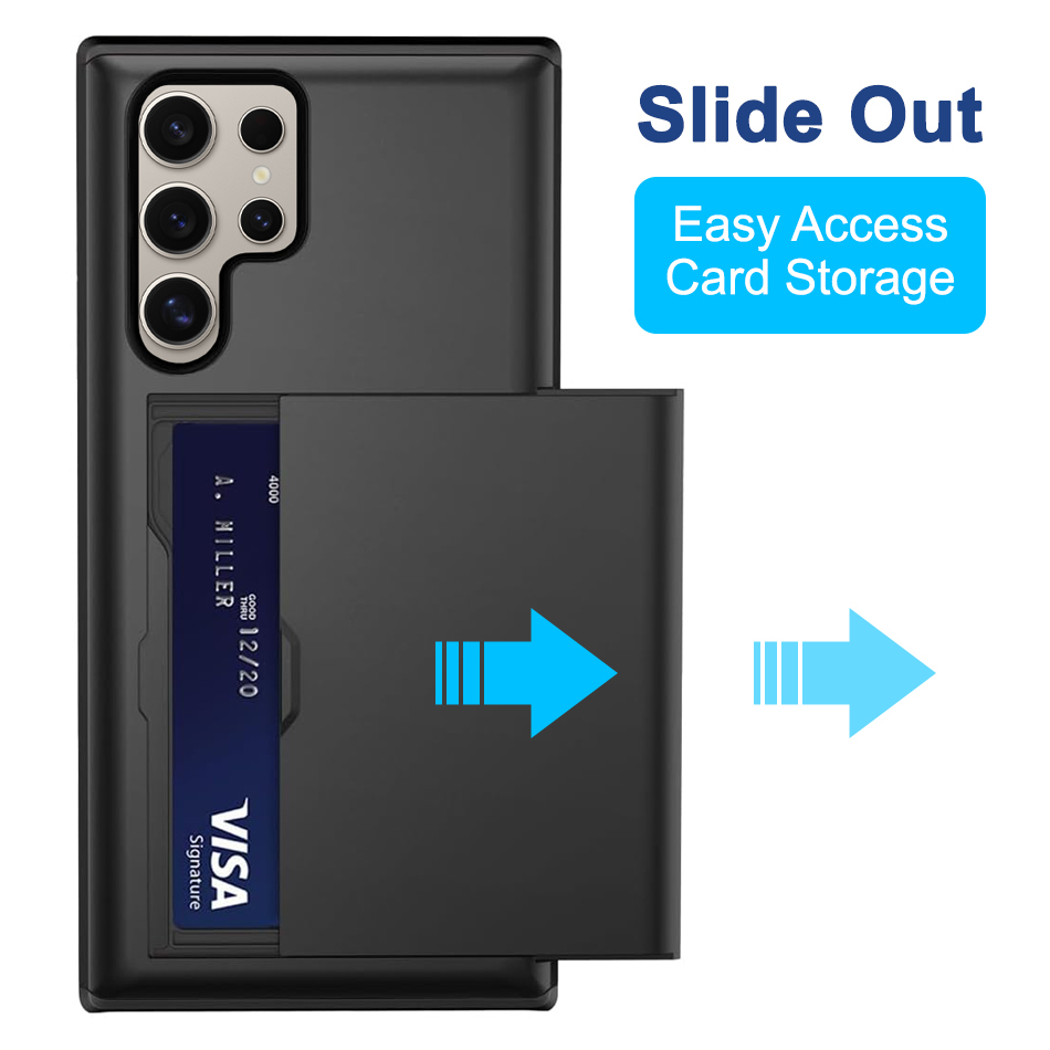 Tough Armour Slide Case Card Holder for Samsung Galaxy S24 Ultra