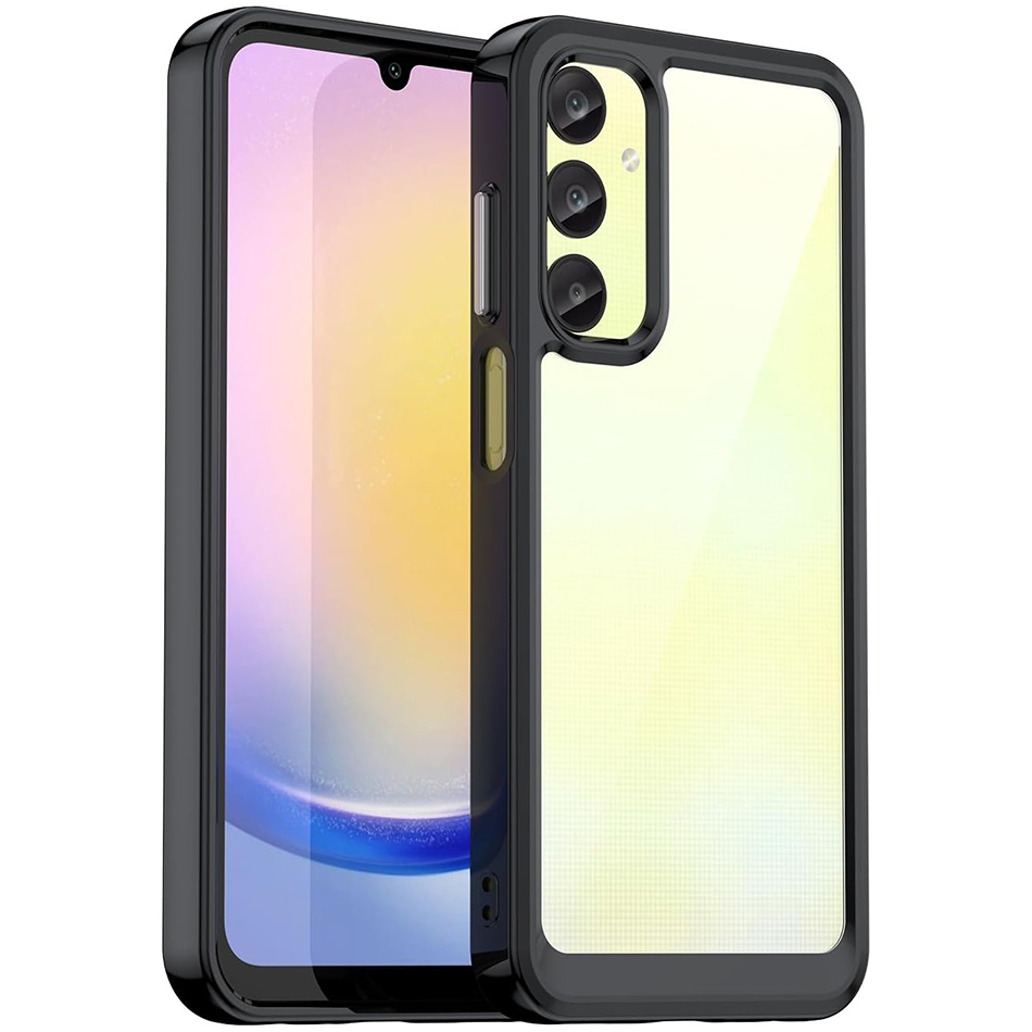 Hybrid Acrylic Shockproof Case for Samsung Galaxy A25 5G (Black)