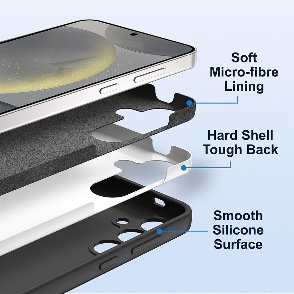 Flexi Stealth Silicone Case for Samsung Galaxy S24+ (Black)