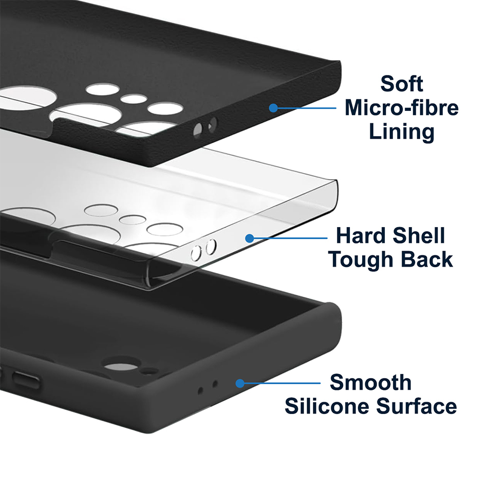 Flexi Stealth Silicone Case for Samsung Galaxy S24 Ultra (Black)