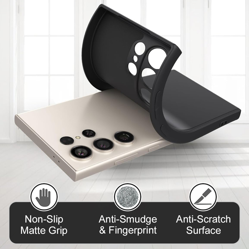 Flexi Stealth Silicone Case for Samsung Galaxy S24 Ultra (Black)