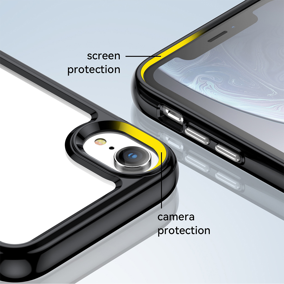 Hybrid Acrylic Shockproof Case for Apple iPhone XR (Black)