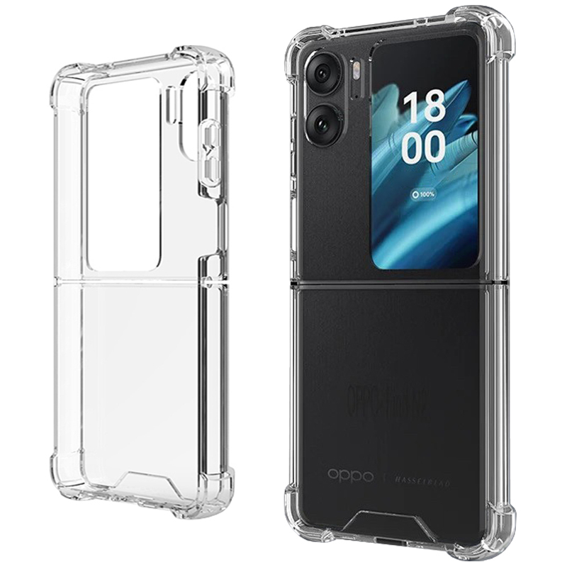 Hybrid Fusion Shockproof Case for Oppo Find N2 Flip (Clear)