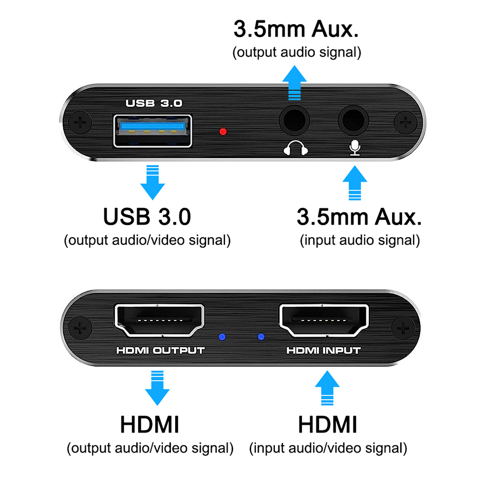 4K HDMI Audio Video Capture Card / Game Recording Live Streaming