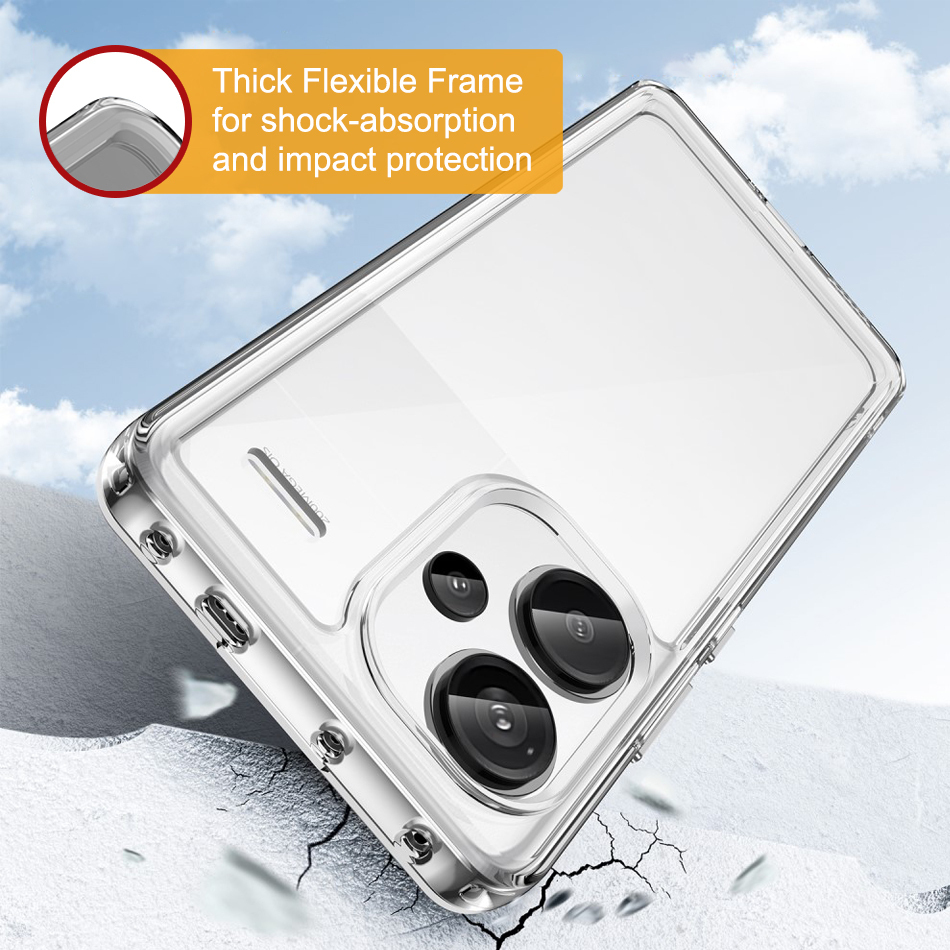 Hybrid Shockproof Case for Xiaomi Redmi Note 13 Pro+ (Clear)