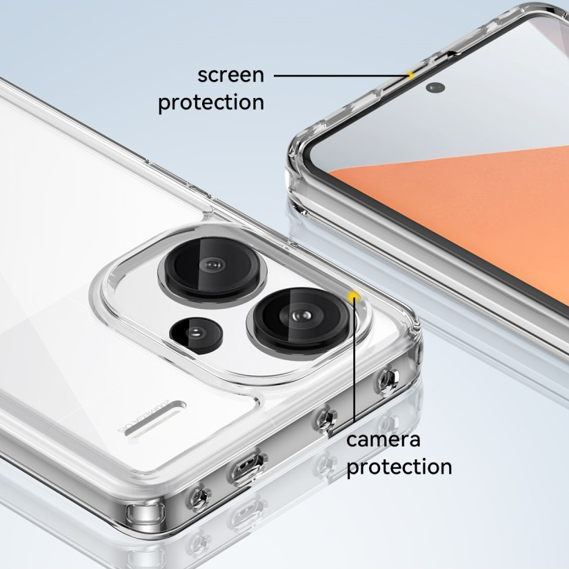 Hybrid Shockproof Case for Xiaomi Redmi Note 13 Pro+ (Clear)