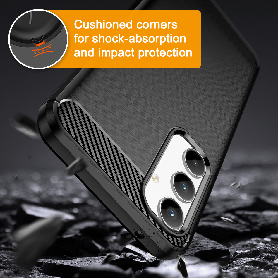 Flexi Slim Carbon Fibre Case for Samsung Galaxy A35 5G (Black)