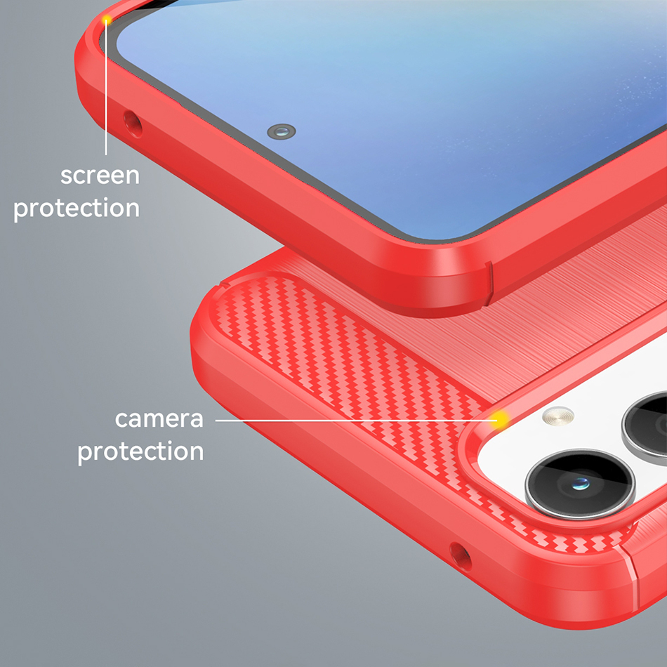 Flexi Slim Carbon Fibre Case for Samsung Galaxy A55 5G (Red)