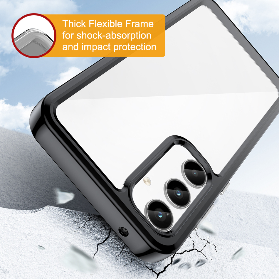 Hybrid Acrylic Shockproof Case for Samsung Galaxy A35 5G (Black)