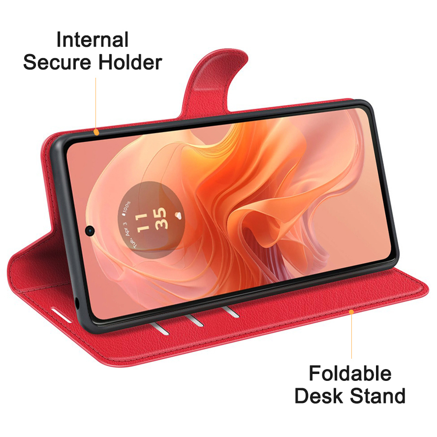 Moto G24 Phone Case Pixfab Leather Wallet Case For Motorola Moto G04 ...