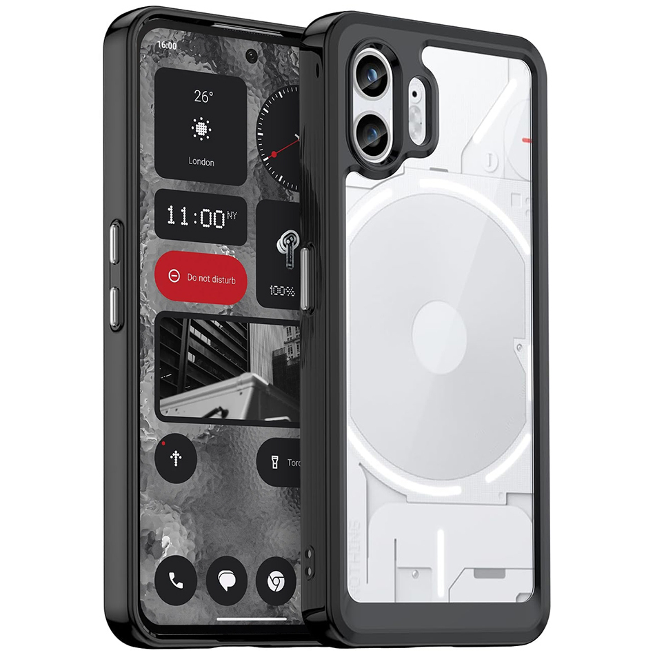 Hybrid Acrylic Shockproof Case for Nothing Phone (2) (Black)