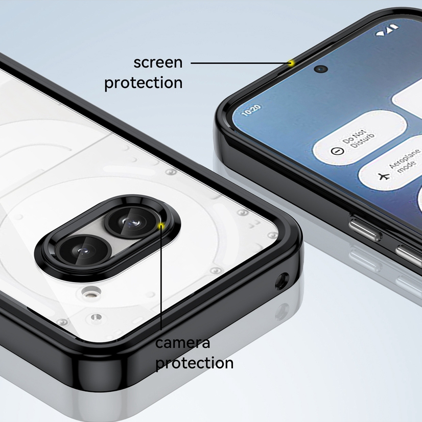 Hybrid Acrylic Shockproof Case for Nothing Phone (2a) Plus Black