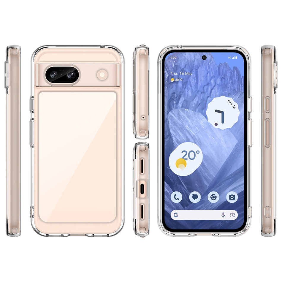 Hybrid Acrylic Shockproof Case for Google Pixel 8a (Clear)